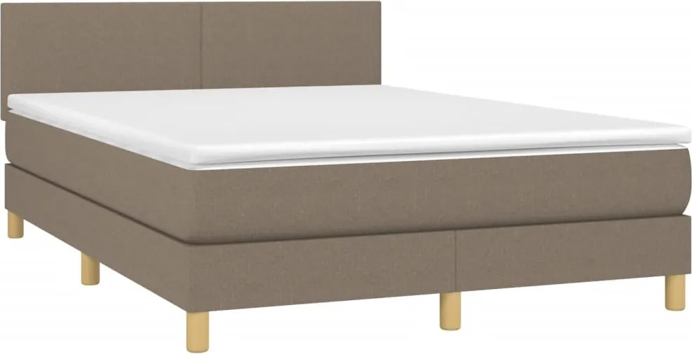 Box spring postel s matrací taupe 140x200 cm textil 3140461