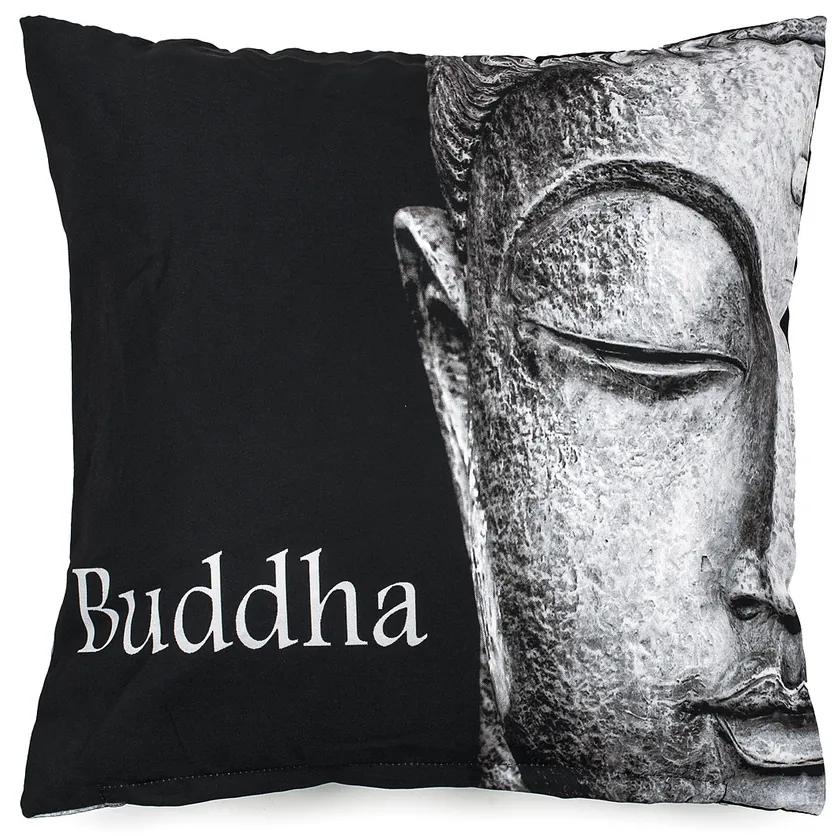 BO-MA Trading Povlak na polštářek Buddha face, 45 x 45 cm