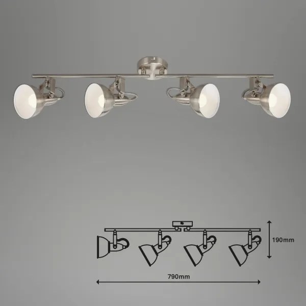 Briloner 2049-042 - Bodové svítidlo 4xE14/40W/230V stříbrná