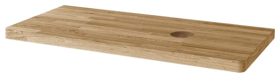 Mereo Siena koupelnová deska 80 cm L/P asymetrická dub masiv CN481DA