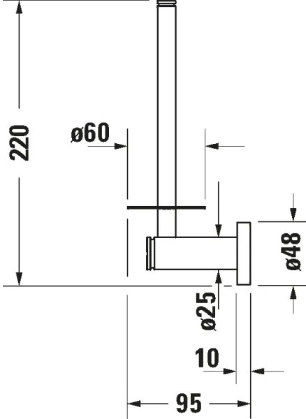 Duravit 99151000 - Držák toaletního papíru D-CODE lesklý chrom