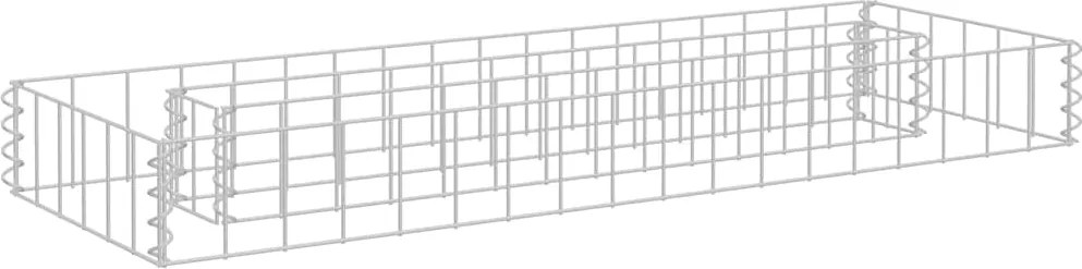 Gabionový vyvýšený záhon pozinkovaná ocel 90 x 30 x 10 cm 145628