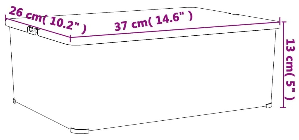 Plastové úložné boxy 3 ks 10 l stohovatelné - Default Title