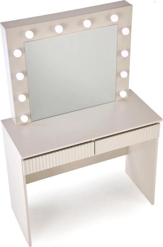 Toaletní stolek HOLLYWOOD s LED osvětlením 94 cm kašmírový