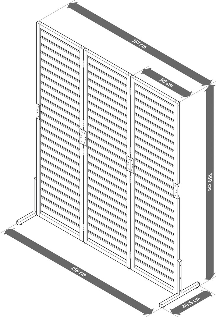 Tchibo - Flexibilní paraván - barva: hnědá