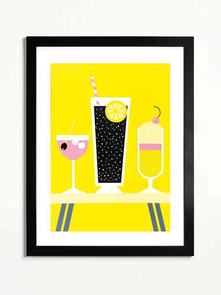 Tereza Marianová | Drinky od maminky Rám: Dubový, Velikost: 30 x 20 cm