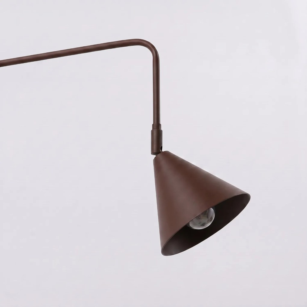 Sollux Lighting Nástěnné svítidlo NOX 2 hnědé s vypínačem