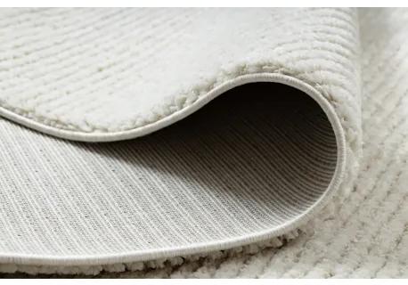 koberec SEVILLA PC00B pruhy bílá střapce, Berber, Maroko, Shaggy velikost 160x220 cm | krásné koberce cz