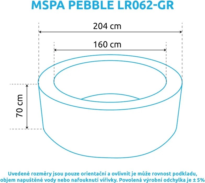 Mspa | Vířivý bazén MSPA Pebble LR062-GR | 11400314