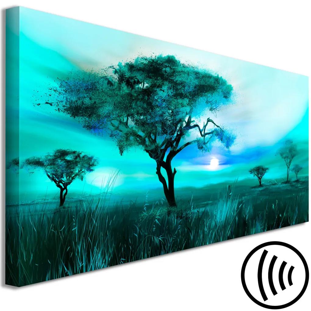 Obraz Pouštní krajina (1-dílný) - tichá příroda na pozadí modré oblohy