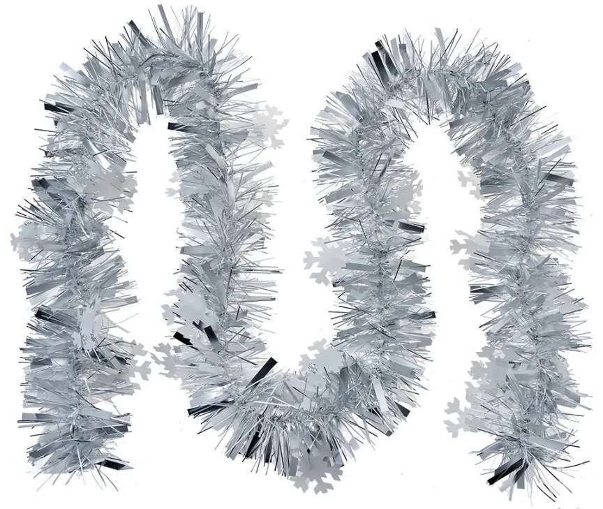 Vánoční girlanda 200 cm stříbrná