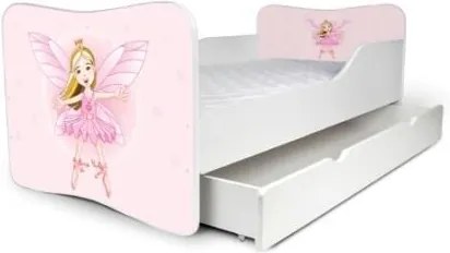 Dětská postel - Víla se šuplíkem - butterfly - 140 x 70 cm
