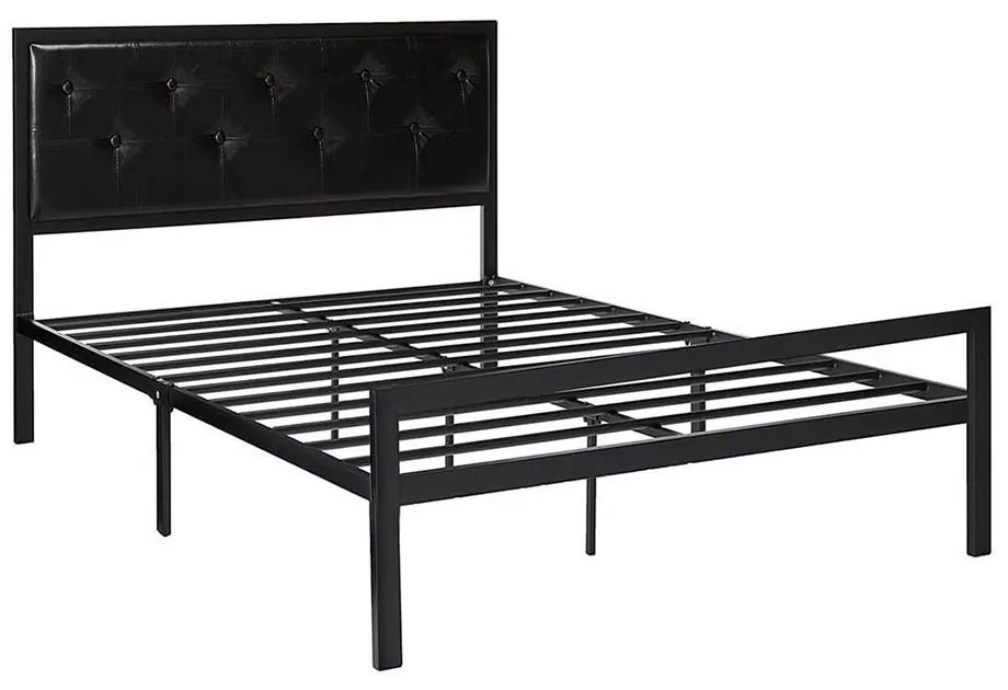 Hanna kovový postelový rám s roštem jako dárek, ve více rozměrech a barvách - černý 160x200 cm