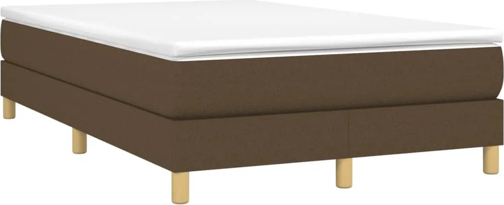 Box spring postel s matrací tmavě hnědá 120x190 cm textil 3269667