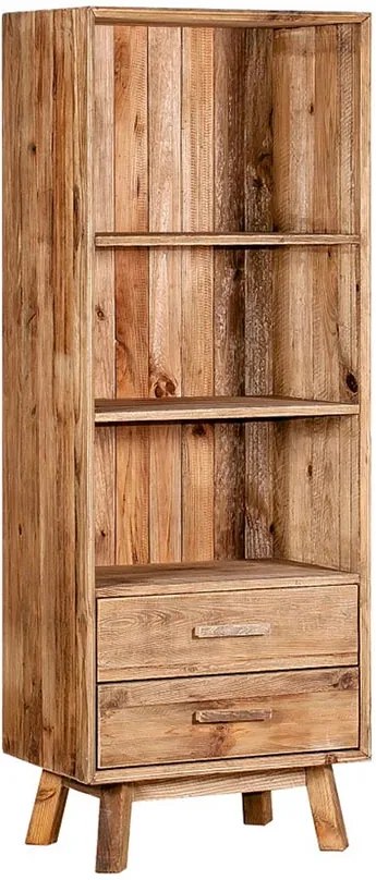 Regál PUPPIS, 60x160 cm, rustikální dřevěný