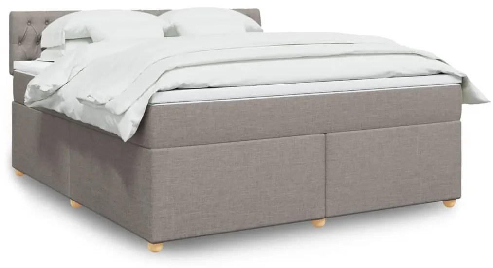 Box spring postel s matrací taupe 180x200 cm textil 3289070