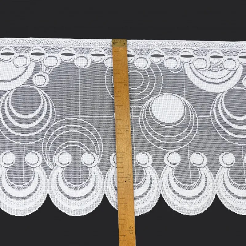 Vitrážová žakárová záclona 7203, výška 40 cm, metráž