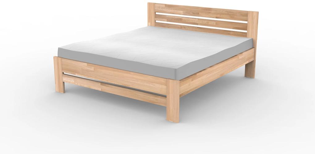 Masivní postel DARA - Solwo Design Dřevo a odstín oleje: BUK Cink - Olej odstín BO104, Rozměr spací plochy: 220x200