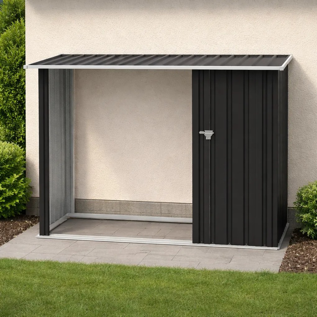 Zahradní domek BestBerg BBSH-002A / 2,6 m² / 249 x 160 x 103 cm / antracit/bílá