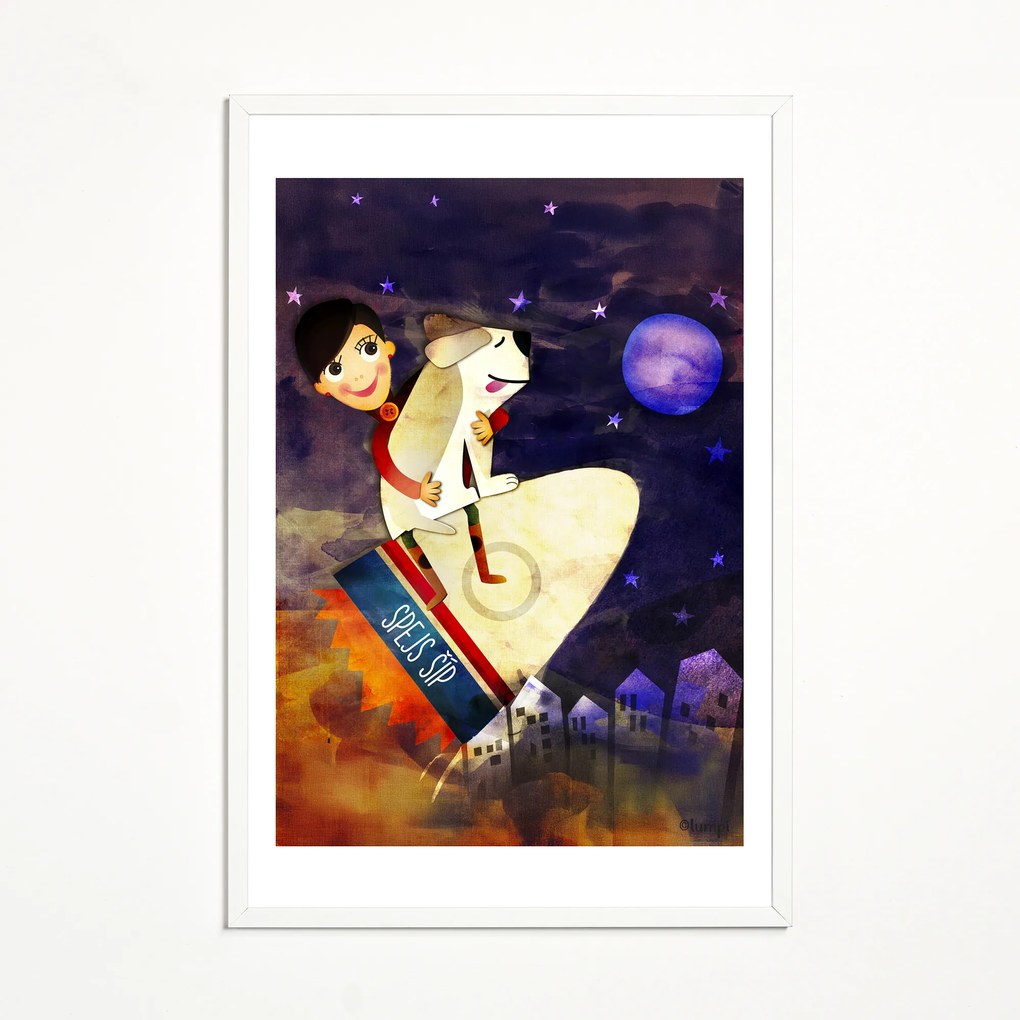 Lucie Gazdošová | Spejs šíp Rám: Černý, Velikost: 60 x 40 cm