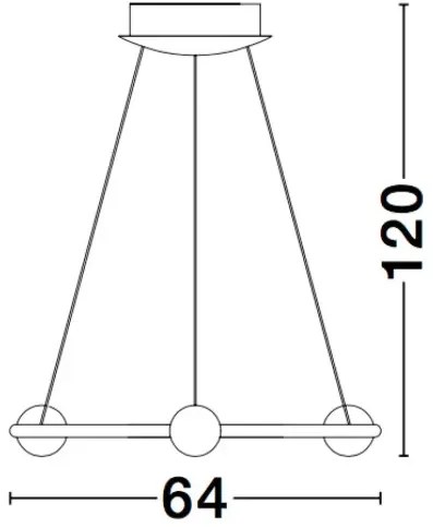 LED lustr Celia 64 černé s dálkovým ovládáním