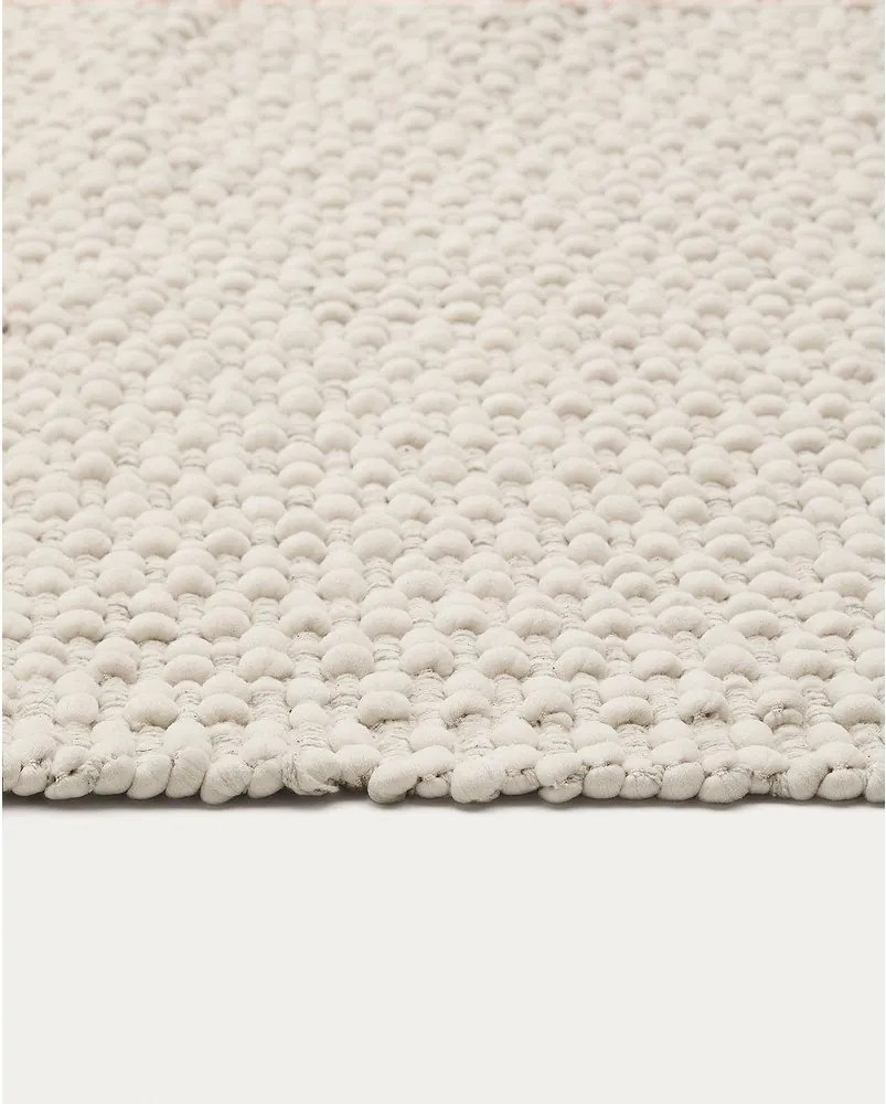 Krémový ručně tkaný běhoun s příměsí bavlny 70x140 cm Mascarell – Kave Home