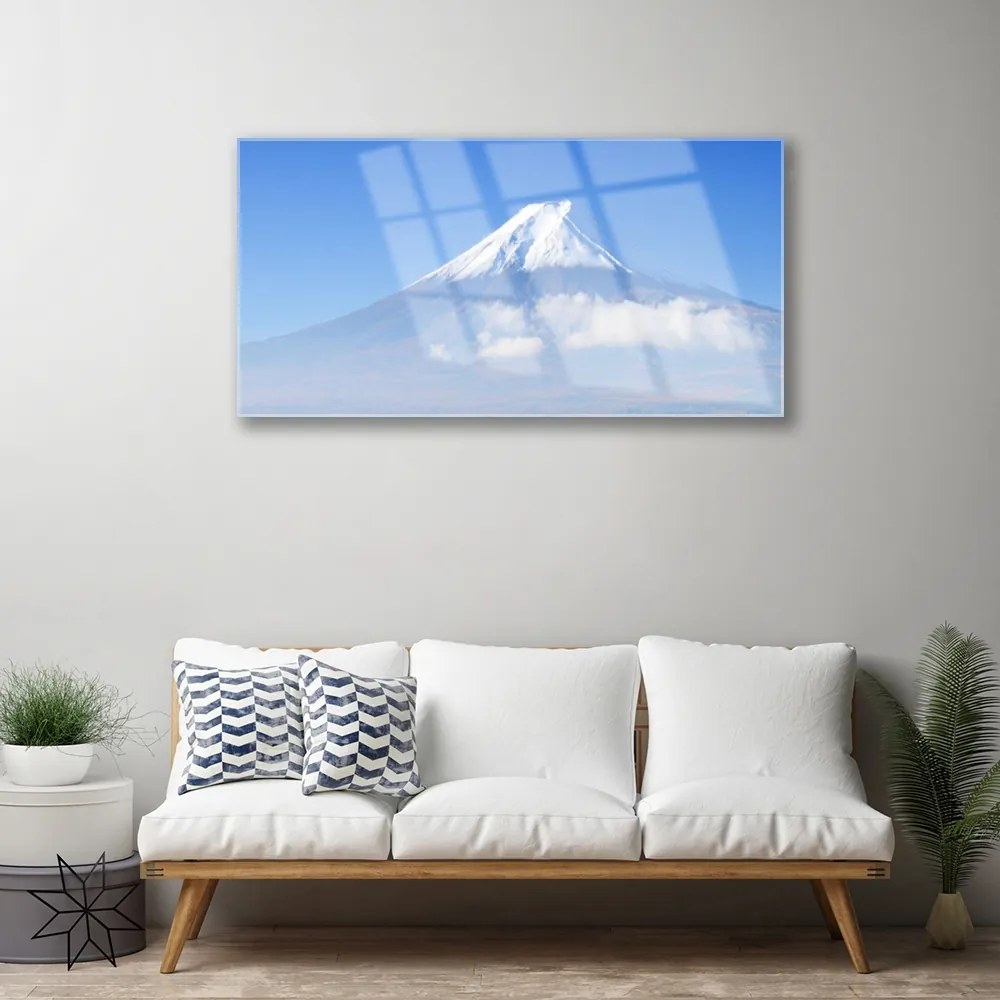 akrylový obraz Hory Mraky Nebe Krajina 100x50 cm