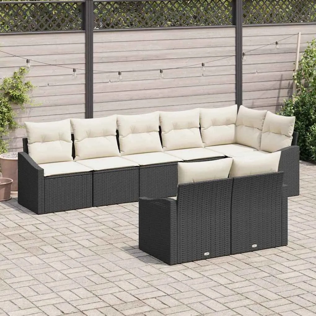 Set pohovek 8 ks Černá polyratan 3346767