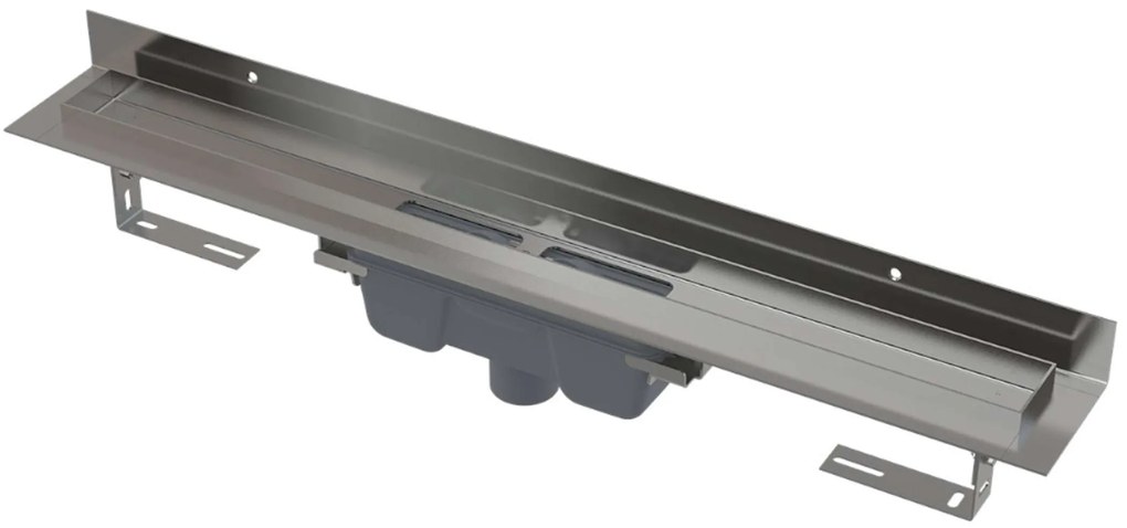 Alca - Sprchový žlab Wall 105 cm, s pevným límcem ke stěně, svislý odtok, nerez APZ1016-1050