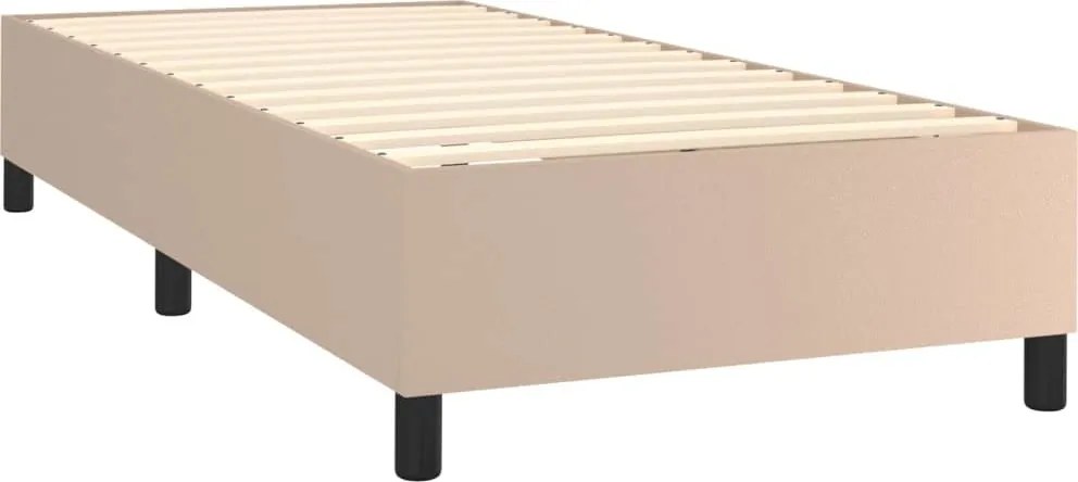 vidaXL Box spring postel s matrací 80 x 200 cm umělá kůže [3142754] Barva: Bílá