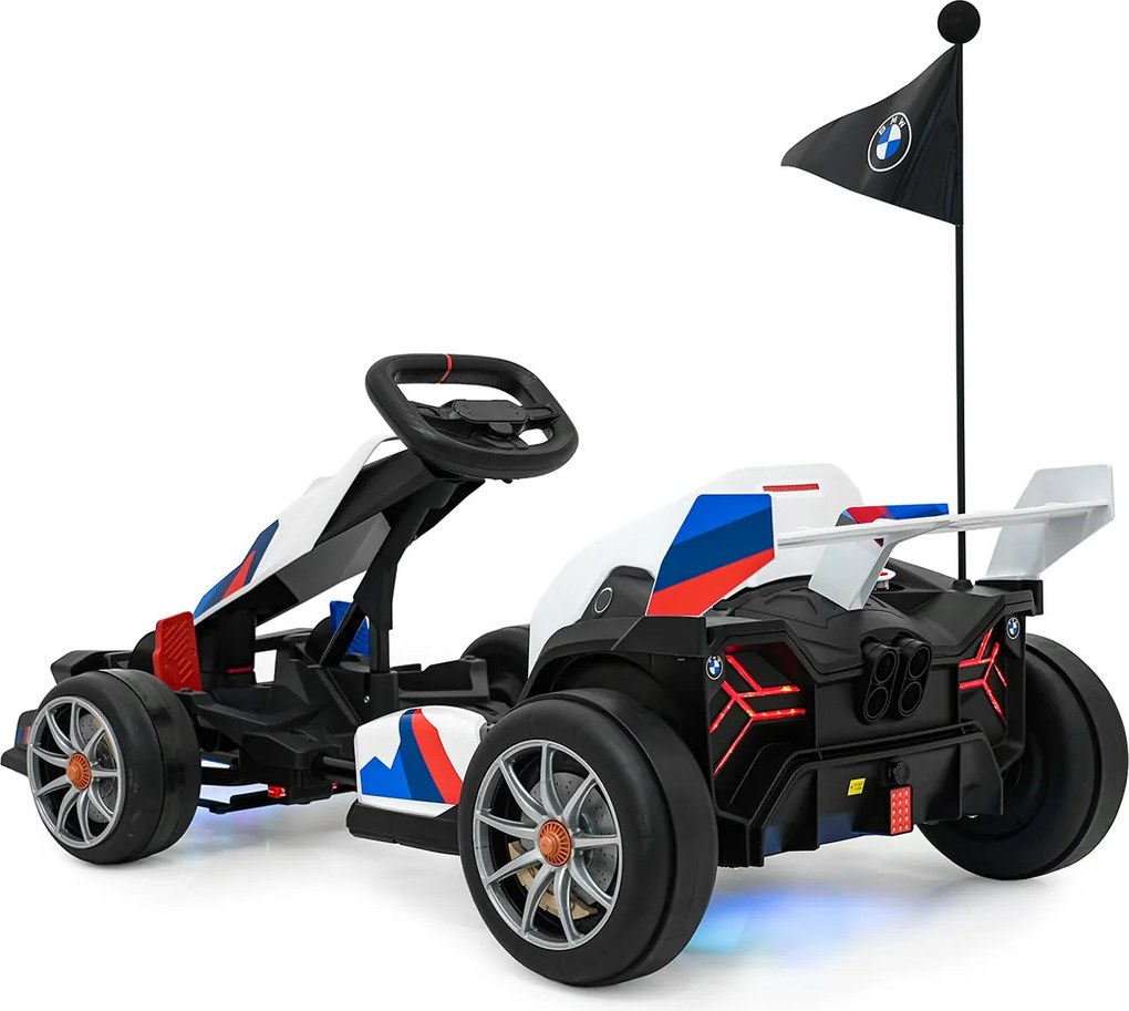 Ramiz BMW motokára s funkcí driftu bílá