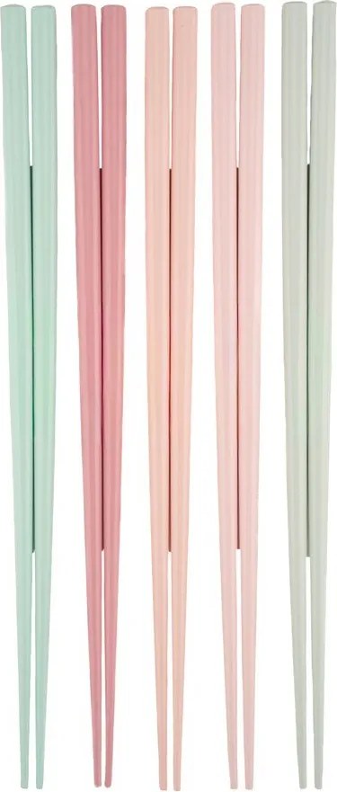 Bambusový příbor 5 ks pro 5 osob Pastel – Sass &amp; Belle