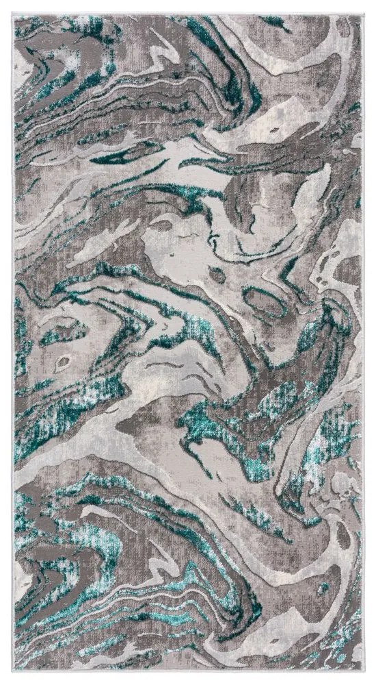Flair Rugs, Kusový koberec Eris Marbled Emerald, 240x340, modrá, kancelář