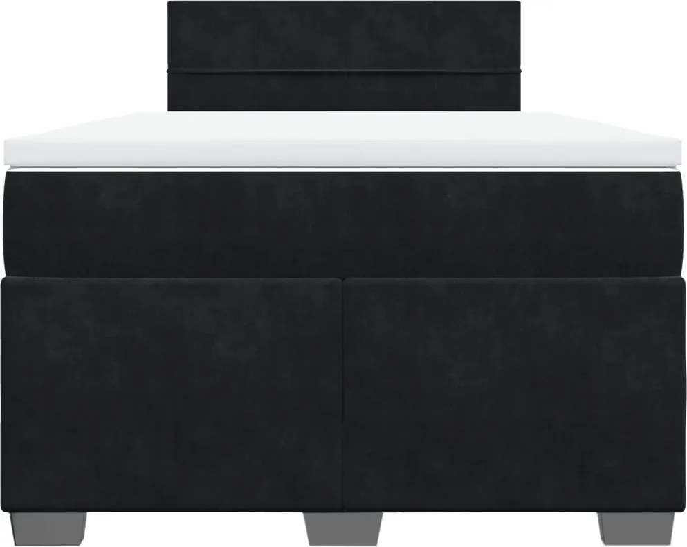 Box spring postel s matrací černá 120 x 190 cm samet 3286260