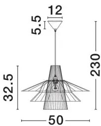 Designový lustr Kao