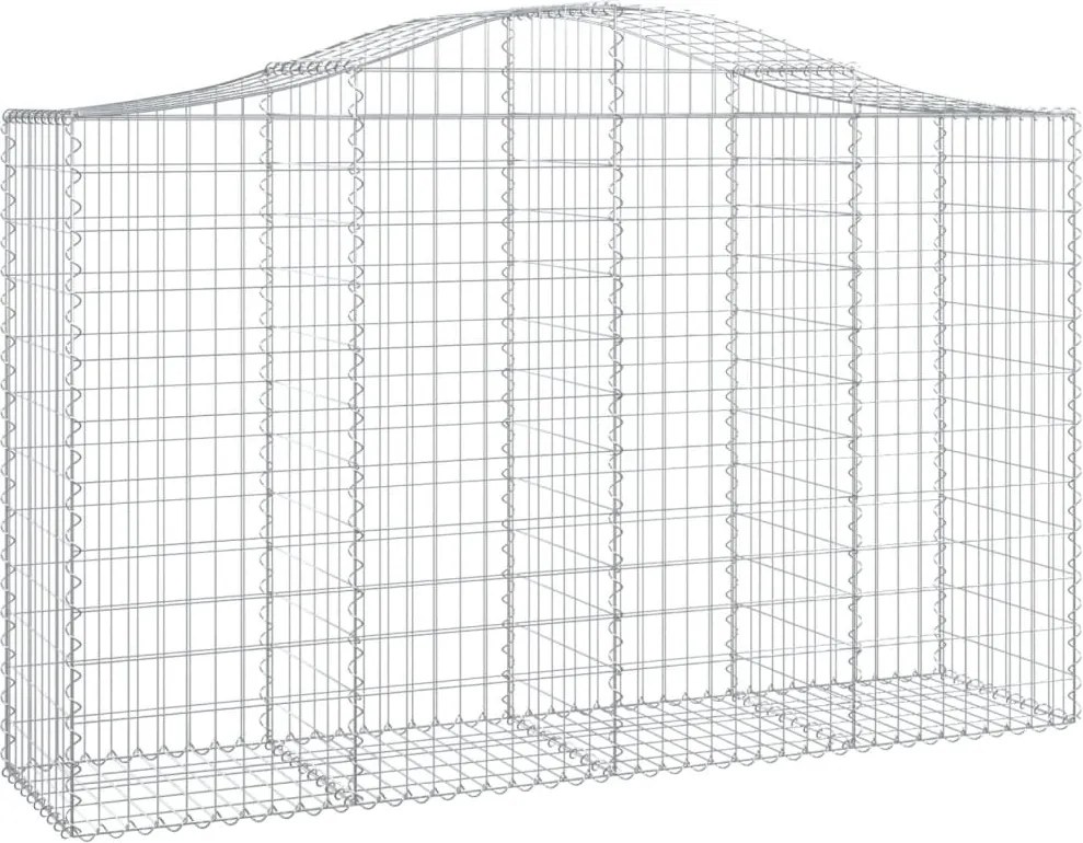 Klenuté gabionové koše 12ks 200x50x120/140cm pozinkované železo 3145671