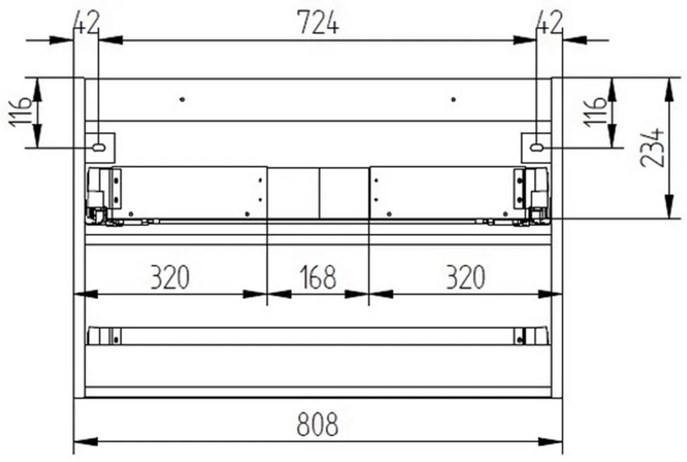Mereo Aira koupelnová skříňka s keramickym umyvadlem 81 cm antracit CN751