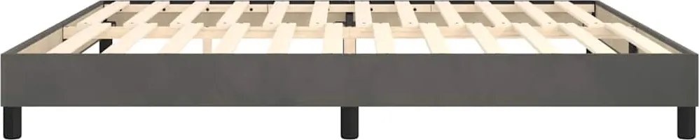 Rám postele s boxspringem tmavě šedý 200 x 200 cm samet 3120791