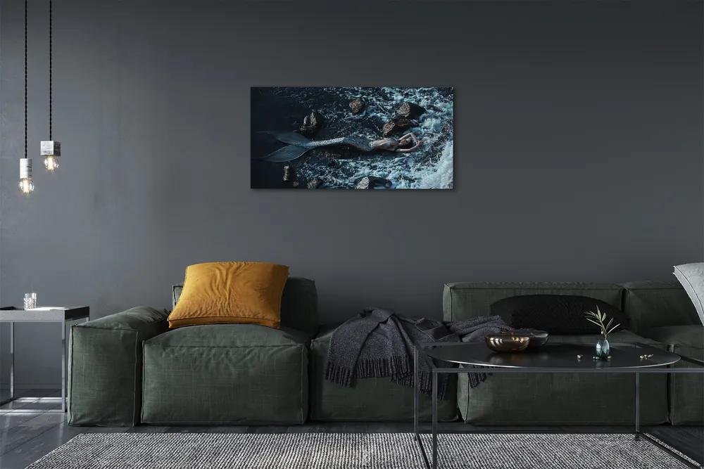 Obrazy na plátně mořská siréna 120x60 cm