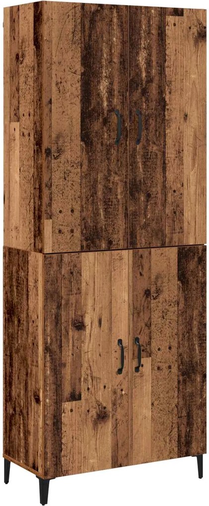Vysoký bufet 2 ks Staré dřevo 69,5 x 34 x 180 cm 3394569