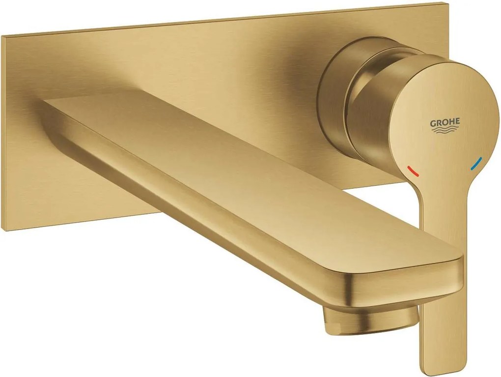 Grohe Lineare New - Umyvadlová baterie pod omítku, 2-otvorová instalace, kartáčovaný Cool Sunrise 23444GN1