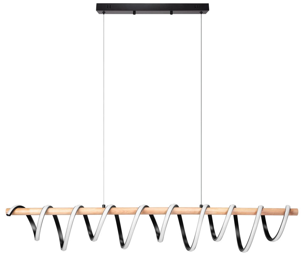 Toolight Toolight, LED stropní svítidlo 120cm 30W 4000K APP1288-CP, černá-hnědá, OSW-00943