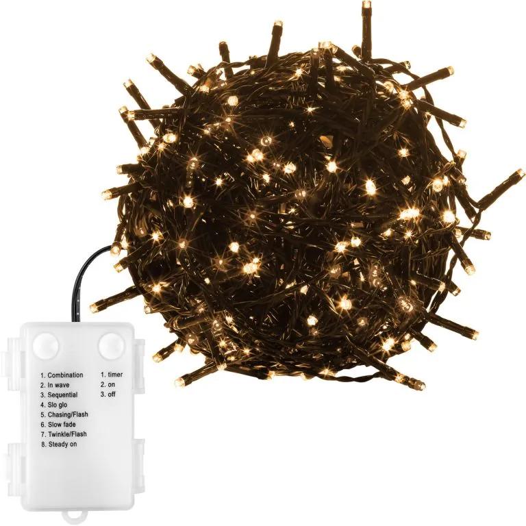 VOLTRONIC® 67688 Vánoční řetěz - 20 m, 200 LED, teple bílý, na baterie