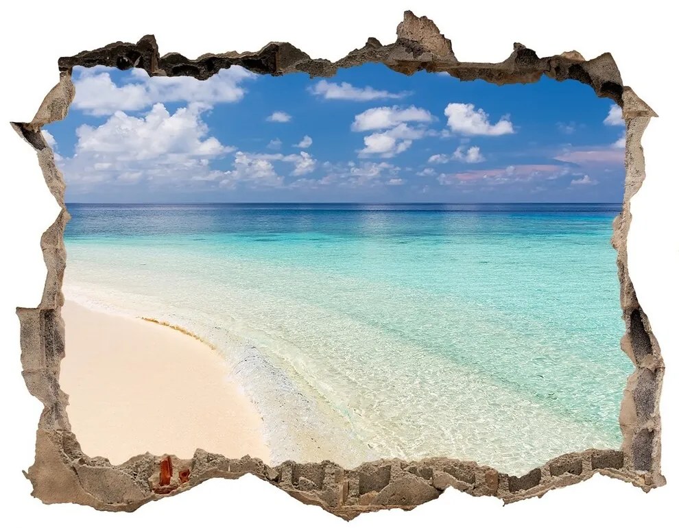 Wallmuralia Samolepící nálepka Pláž na Maledivách 95x64 cm