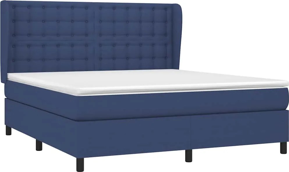 Box spring postel s matrací modrá 180x200 cm textil 3128307