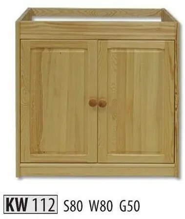 Kredenc KW112 masiv (Barva dřeva: Gray)