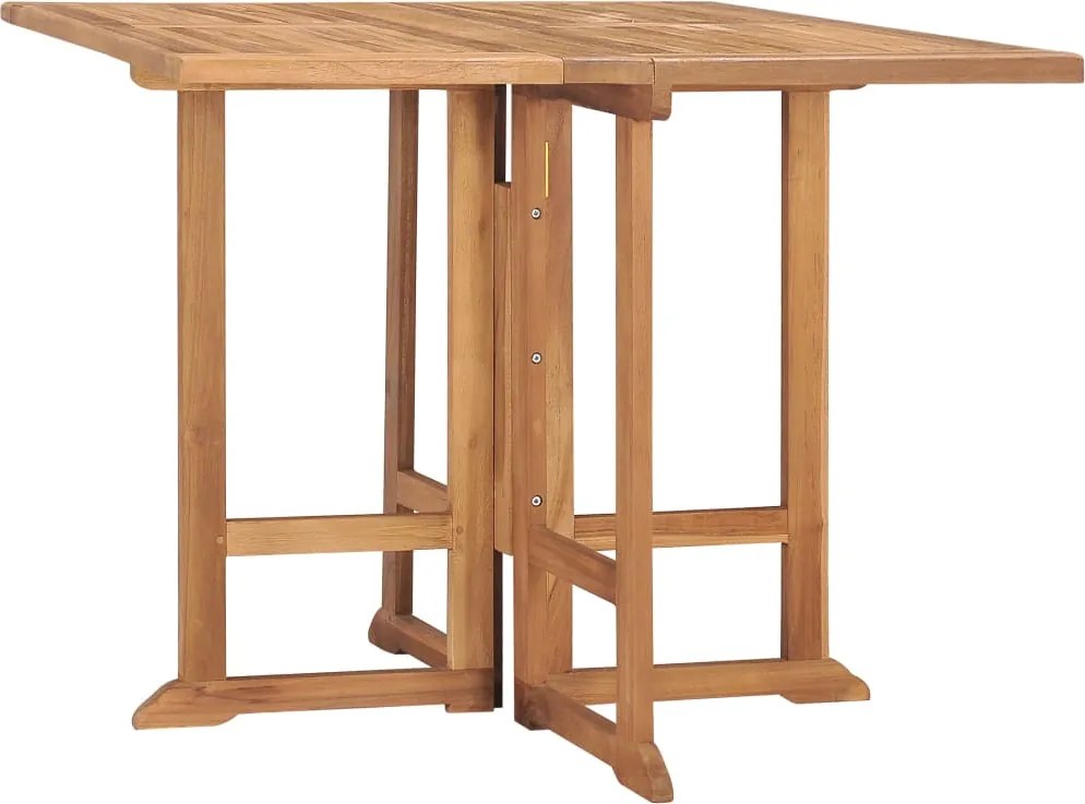 Skládací zahradní jídelní stůl 90 x 90 x 75 cm masivní teak 315448