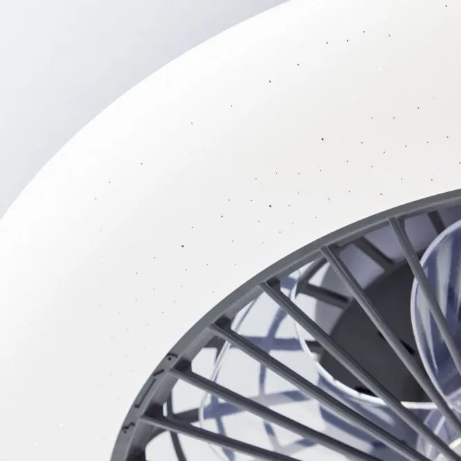 Brilliant G60020/06 Stmívatelné LED svítidlo SALERNO ČERNÉ & reverzn VENTILÁTOR + funkce LED