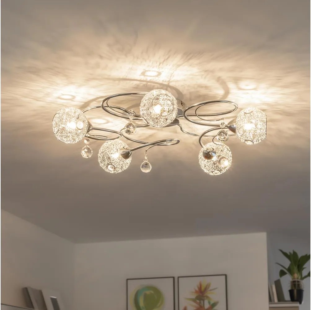 Eglo 32103 - Přisazený lustr VELAGO 5xG9/33W/230V lesklý chrom