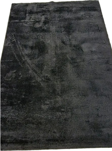 HU Černý koberec Plush Deluxe Czarny Rozměr: 50x80 cm